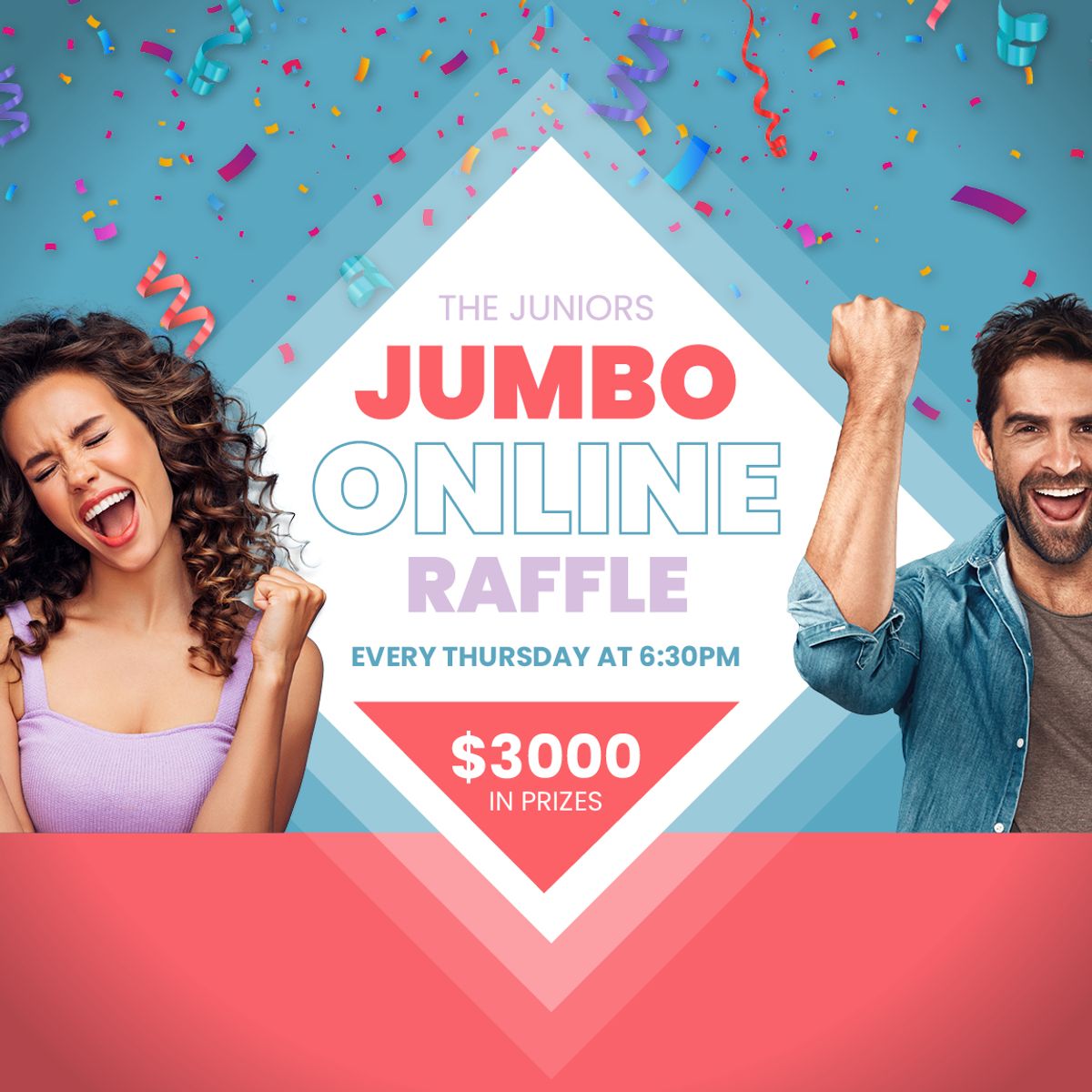 Juniors Jumbo Online Raffle Live Draw