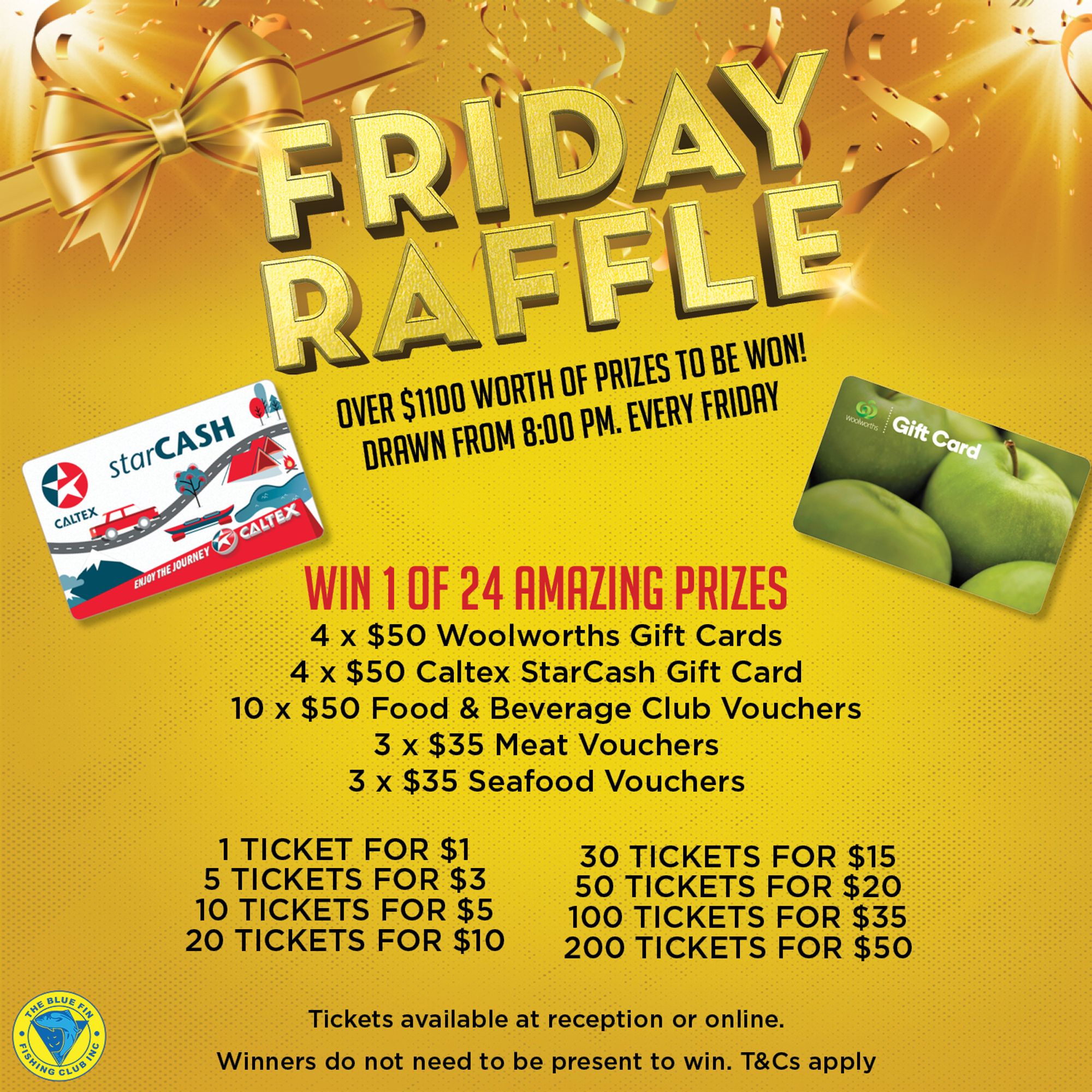 Friday Raffles - 25th March 2022