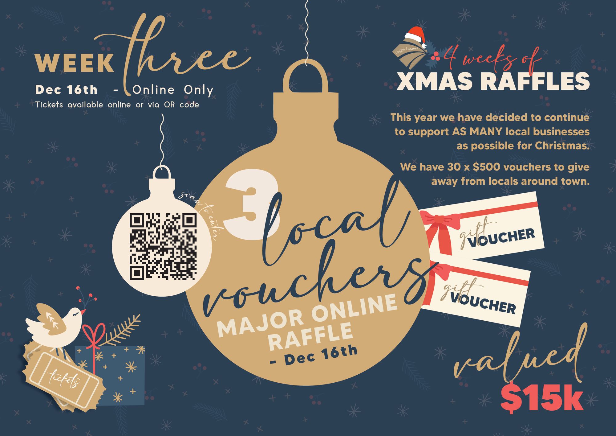 $15k Major Leagues Raffle - 30 x $500 Local Vouchers