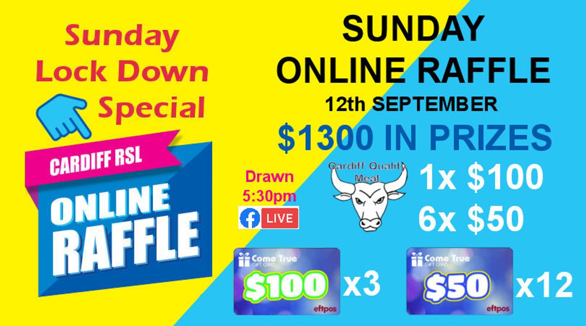 Online Raffle #70 Sunday Lockdown Special