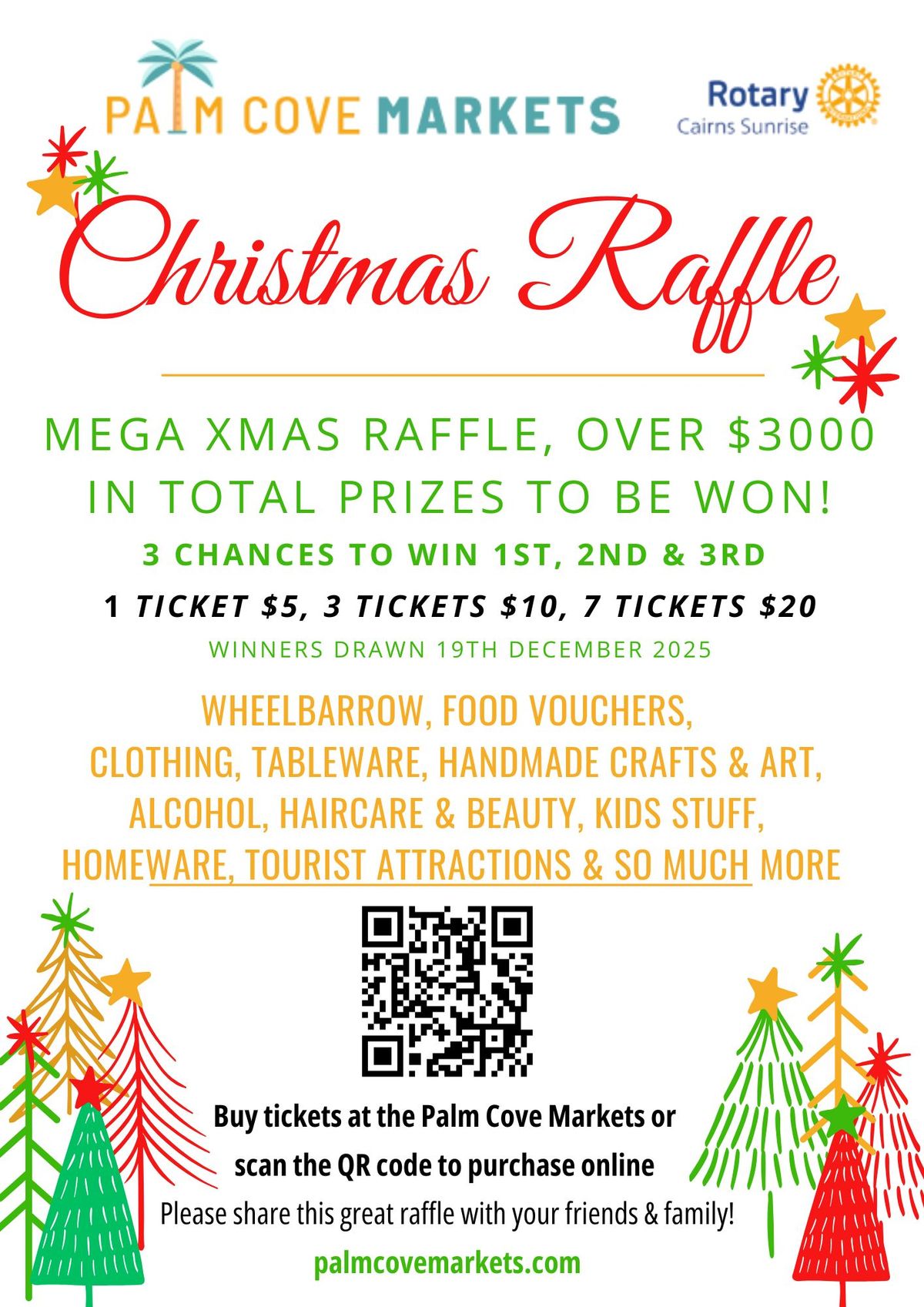 RaffleTix | 2025 Rotary Palm Cove Markets Xmas Raffle