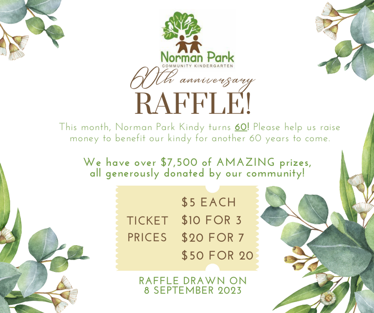 Norman Park Kindy - 60th Anniversary Raffle