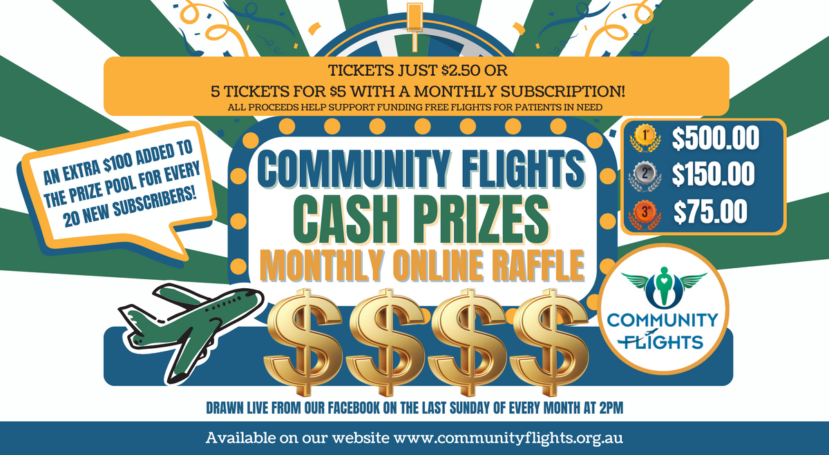 MONTHLY Cash Prizes Raffle - May 2025
