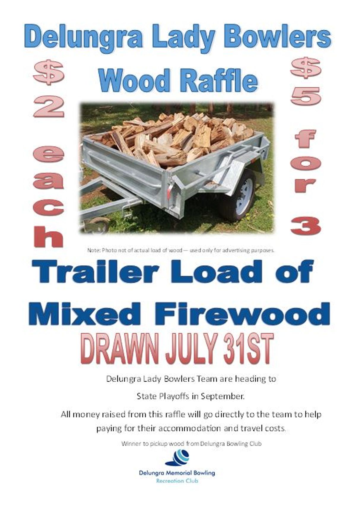 Delungra Lady Bowlers Wood Raffle