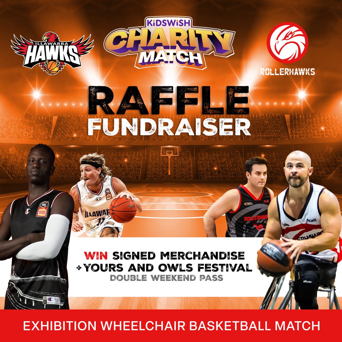 Hawks vs Roller Hawks Charity Match Raffle