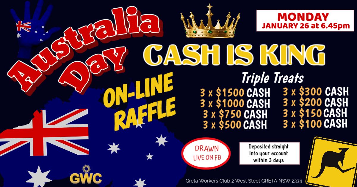 RaffleTix | CASH is KING Australia Day Raffle