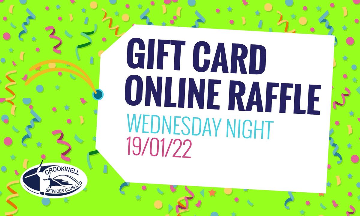 Wednesday Night Raffle 19/01/22