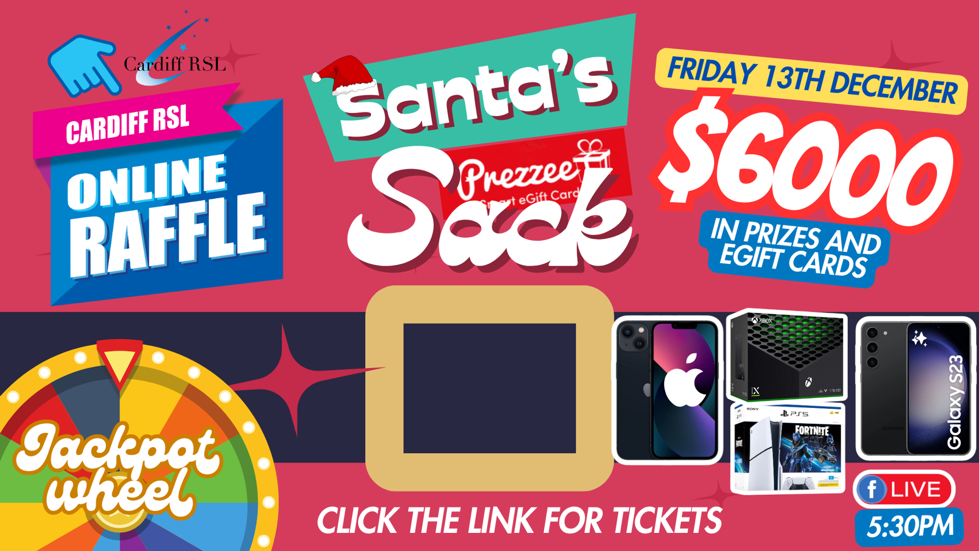 Santa's Prezzee Sack Online Raffle