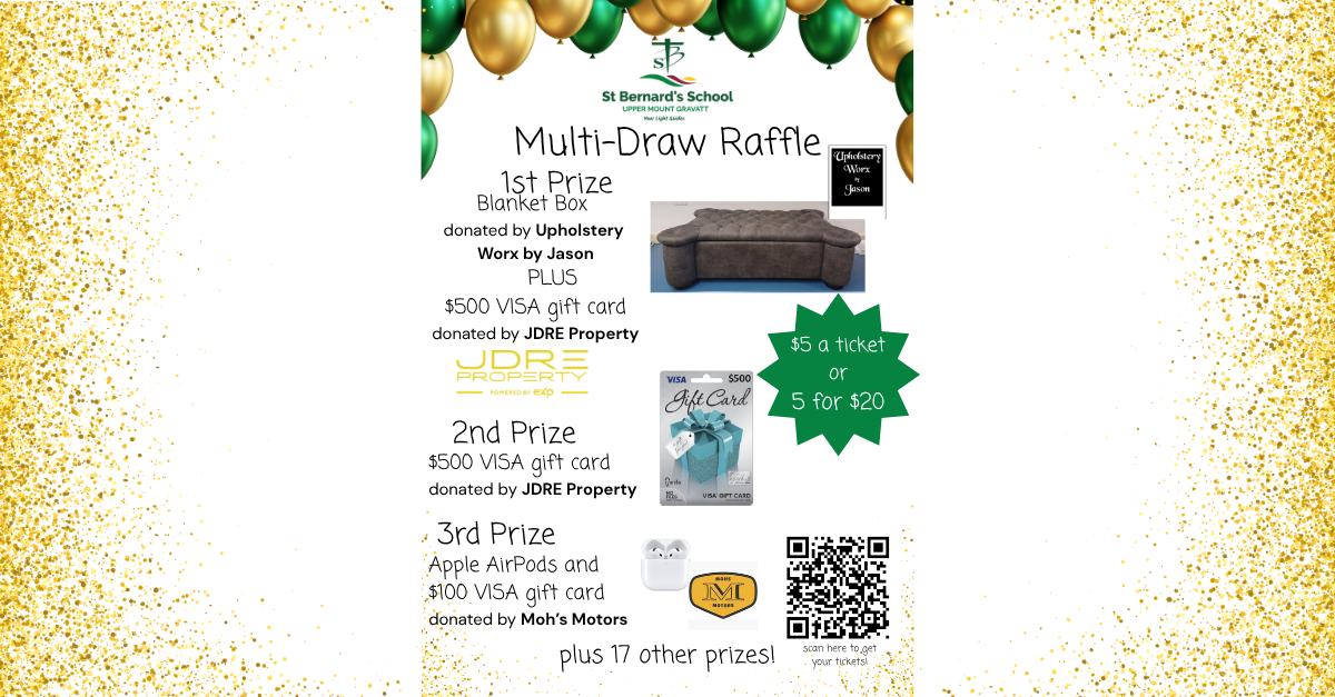 St Bernard's 70th Fete Multi-Draw Raffle