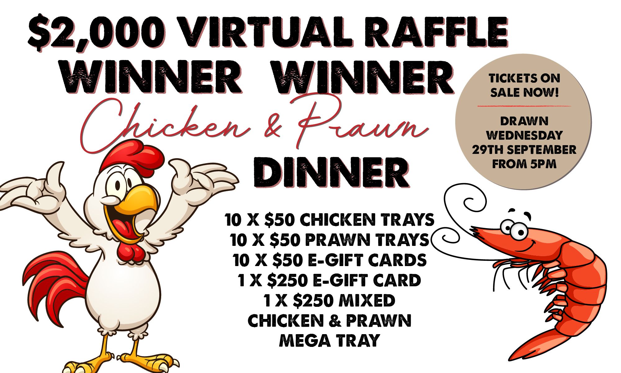 WINNER WINNER! Virtual Chicken & Prawn Dinner!