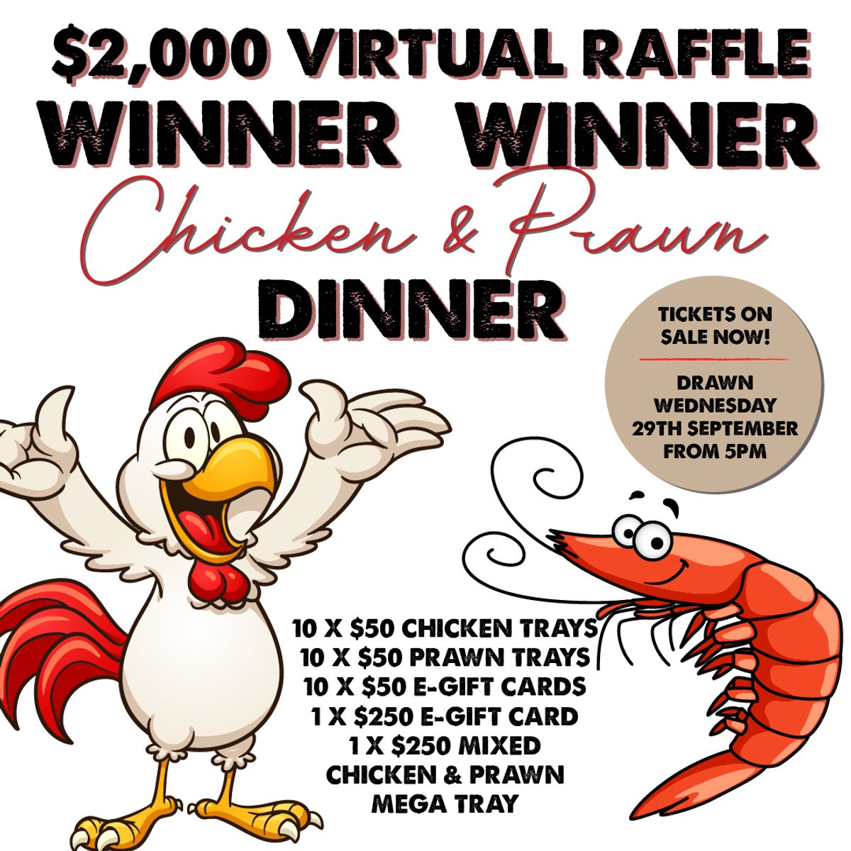 WINNER WINNER! Virtual Chicken & Prawn Dinner!