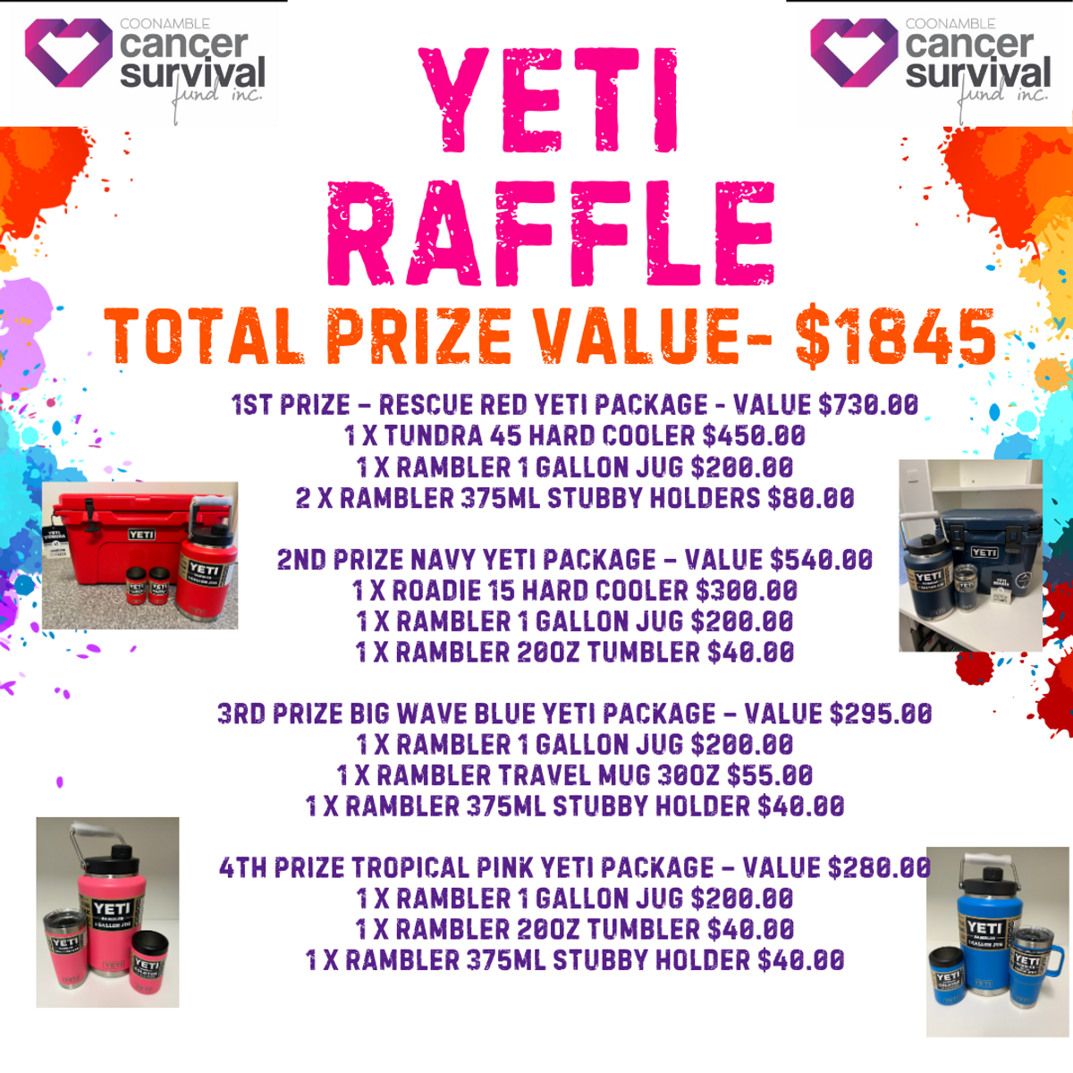 Cancer Survival Yeti Raffle