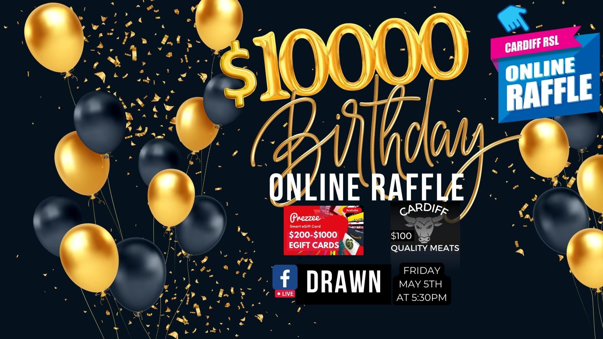 Friday $10,000 Birthday Online Raffle #162
