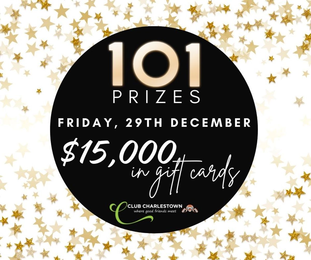 101 Prizes Friday $15,000 Online Raffle