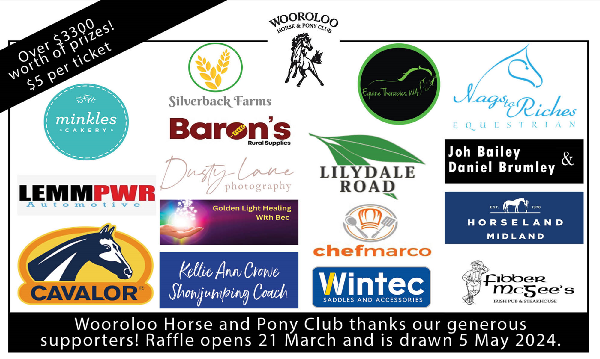 Wooroloo Horse and Pony Club raffle