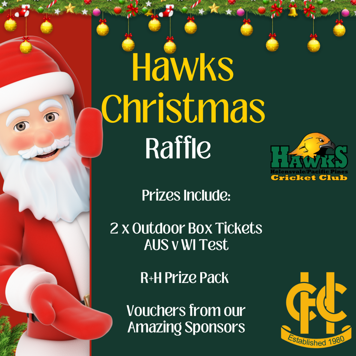 Hawks Christmas Raffle