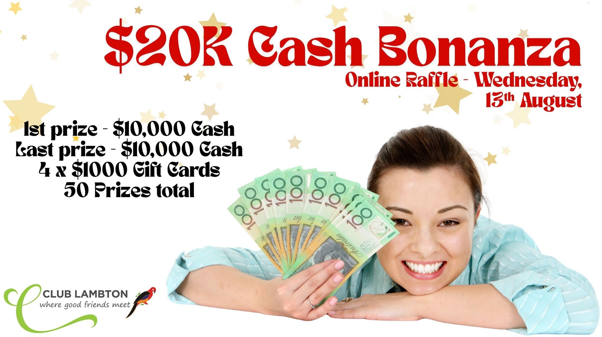 $20K Cash Bonanza Online Raffle