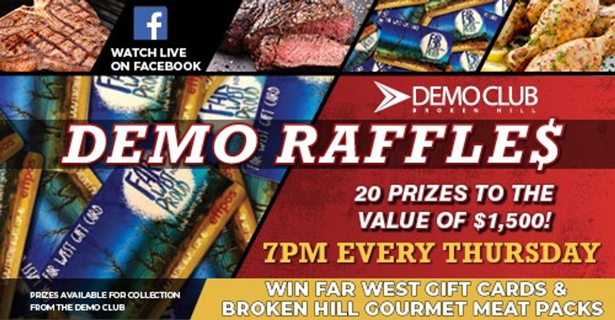 Demo Club Thursday Raffle - Far West Proud Gift Cards + Broken Hill ...