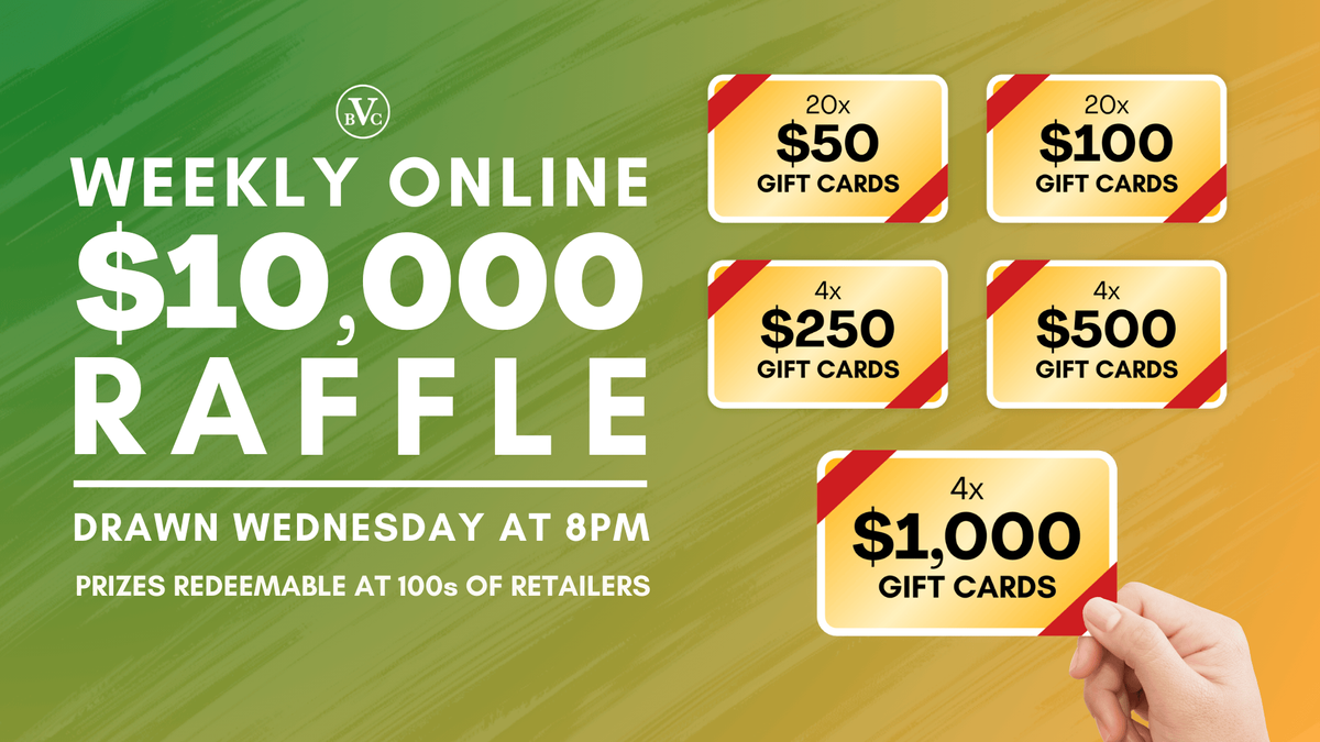 NEW $10,000 WEDNESDAY WEEKLY ONLINE RAFFLE