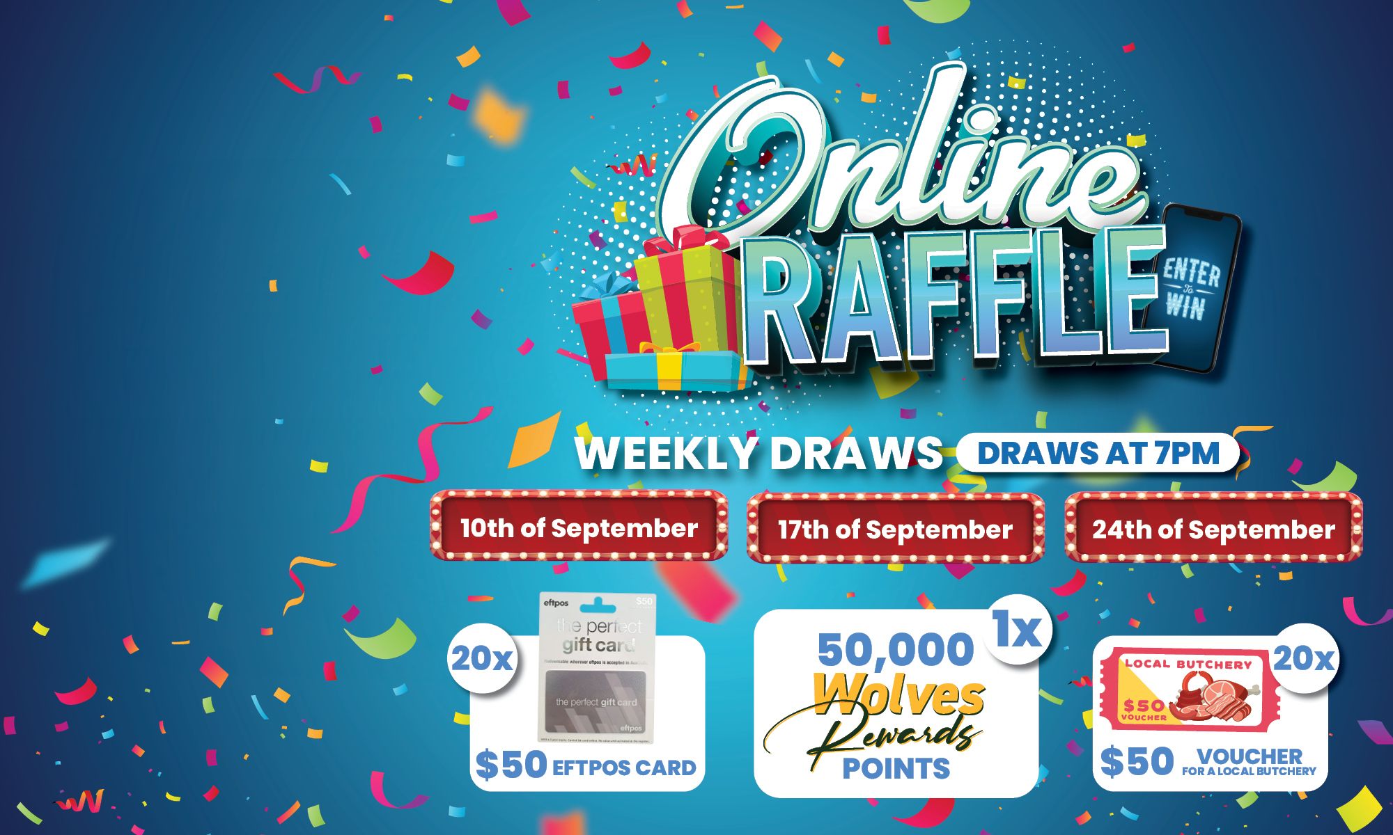 Windsor Leagues Club Virtual Raffle 17.09.2021 $3000 in prizes!