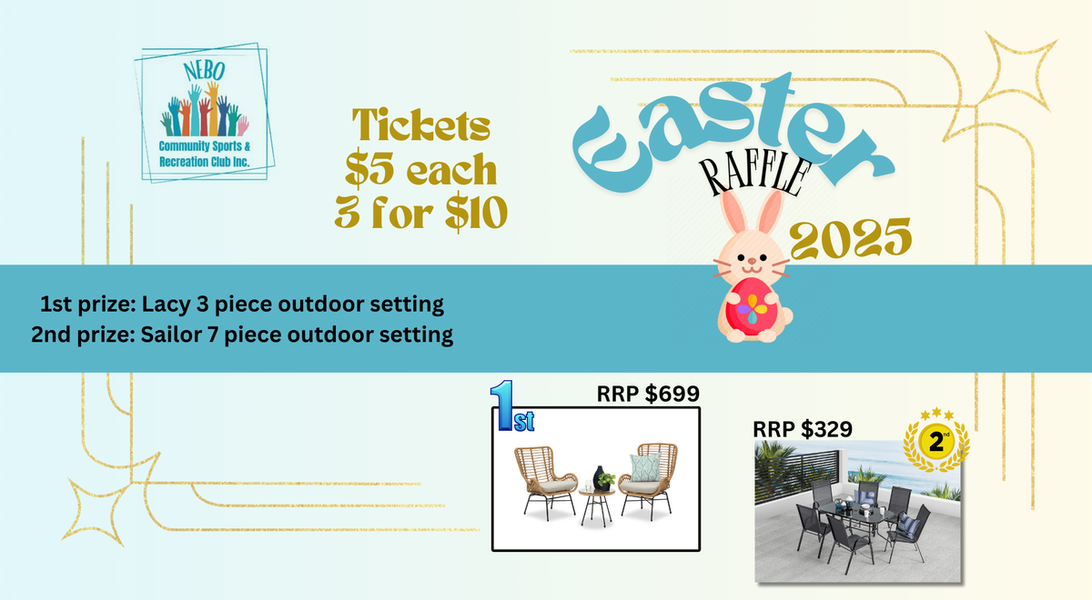 Nebo Community Sports and Recreation Club Easter Raffle 2025