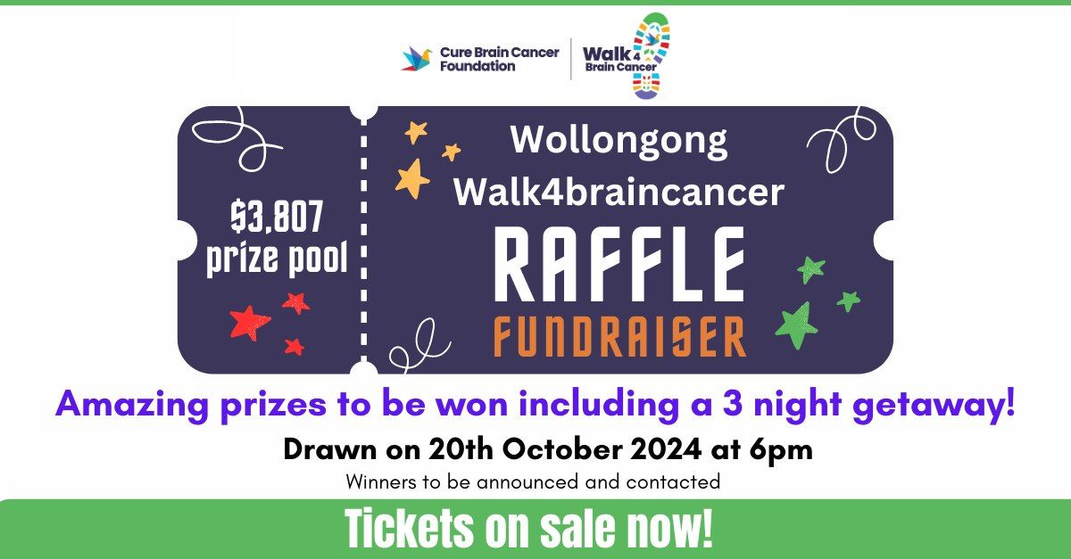 Raffle Fundraiser 2024 Wollongong Walk4braincancer