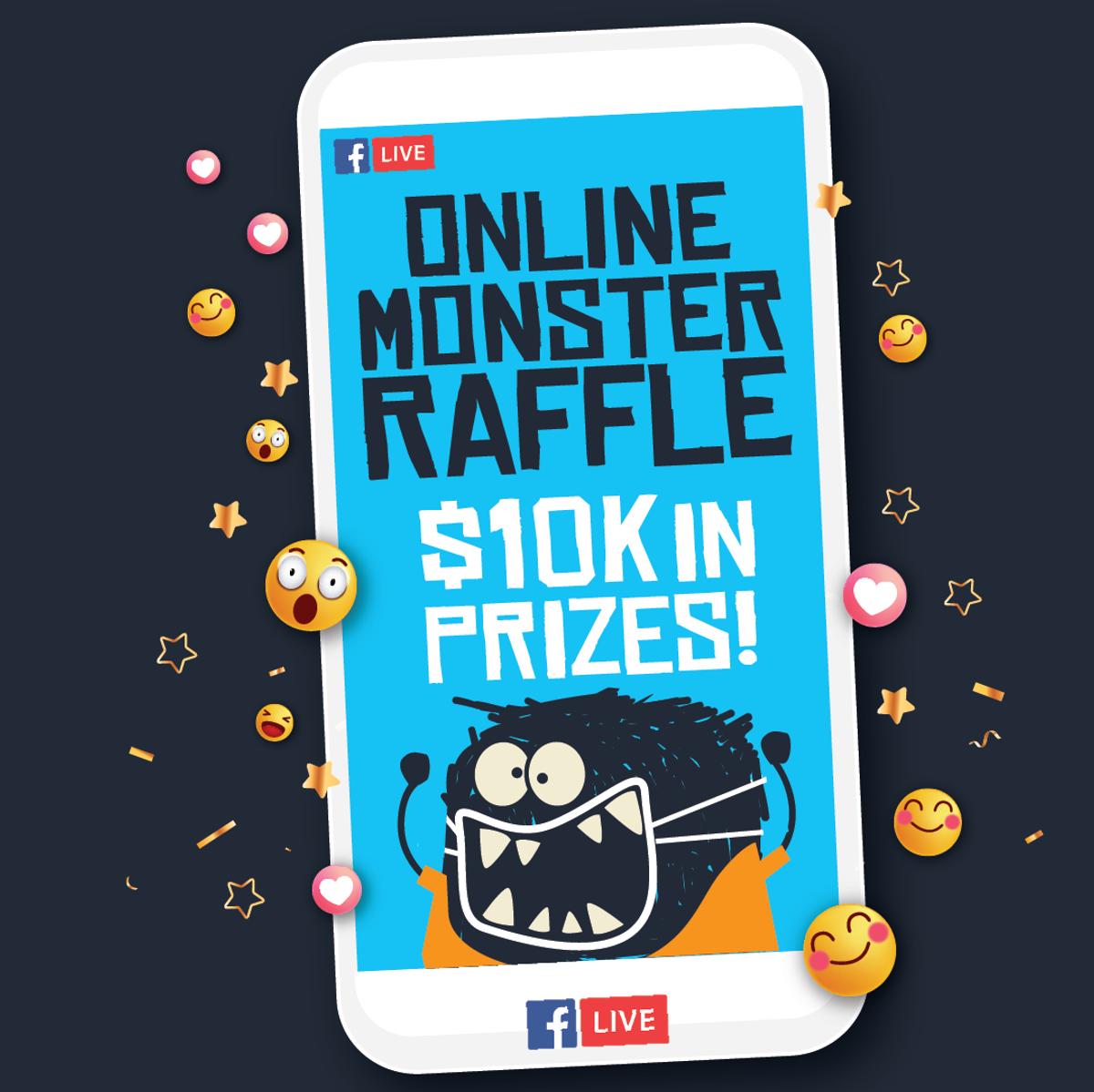 $10,000 Monster Raffle July 16