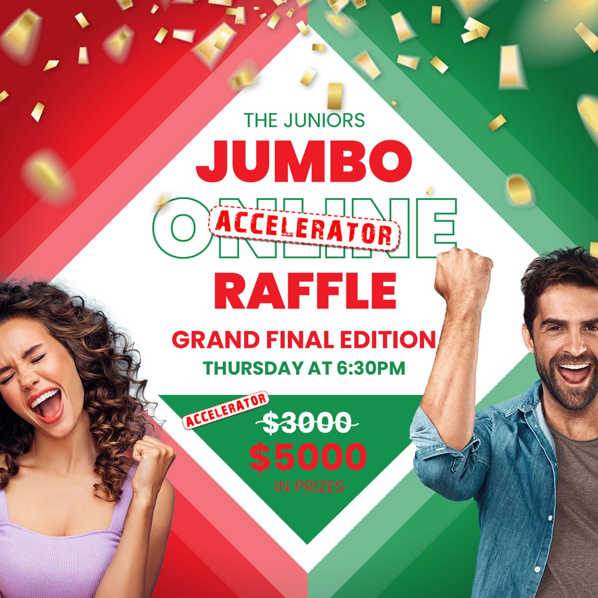 Juniors Jumbo Online Raffle Accelerator!