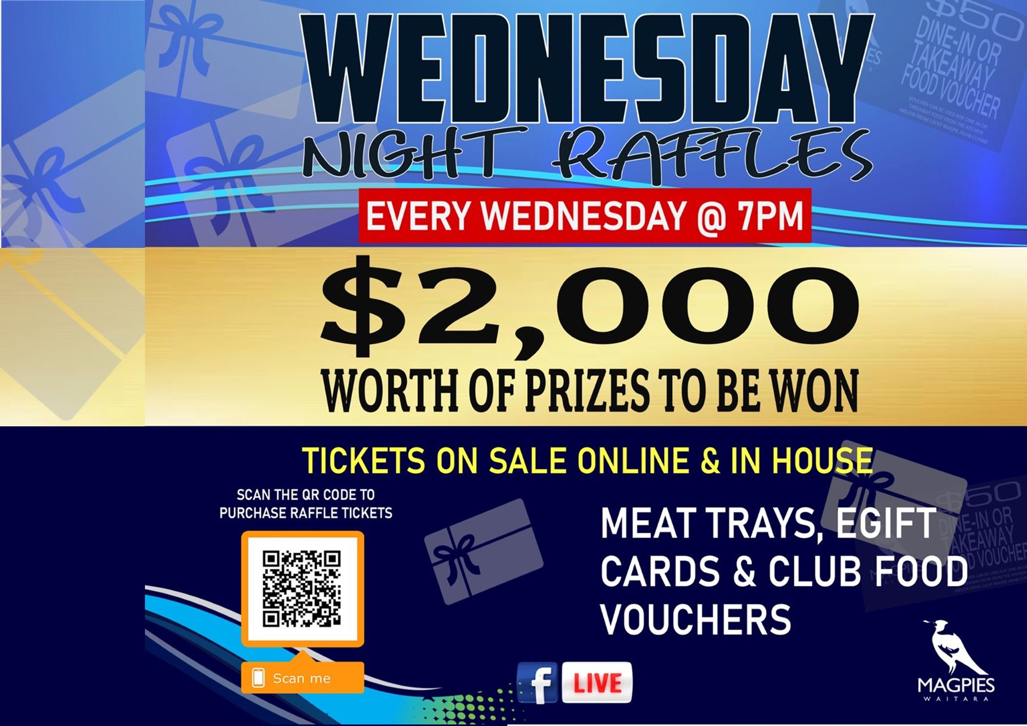WEDNESDAY NIGHT ONLINE RAFFLE