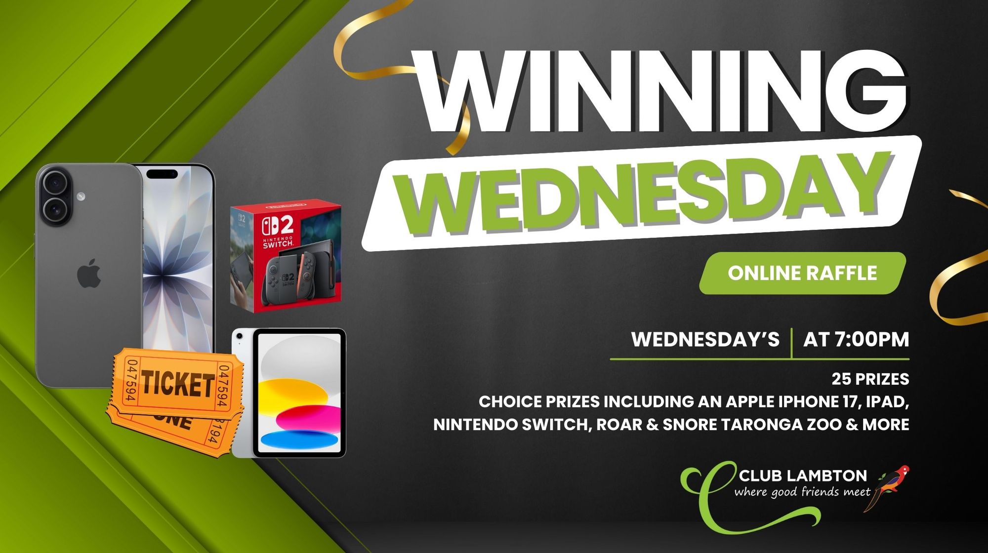 Winning Wednesday Online Raffle