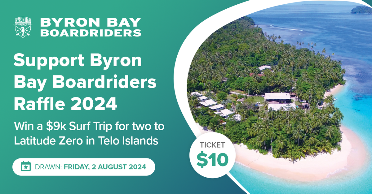 SUPPORT BYRON BAY BOARDRIDERS & WIN A $9K - LATITUDE ZERO | TELO ...