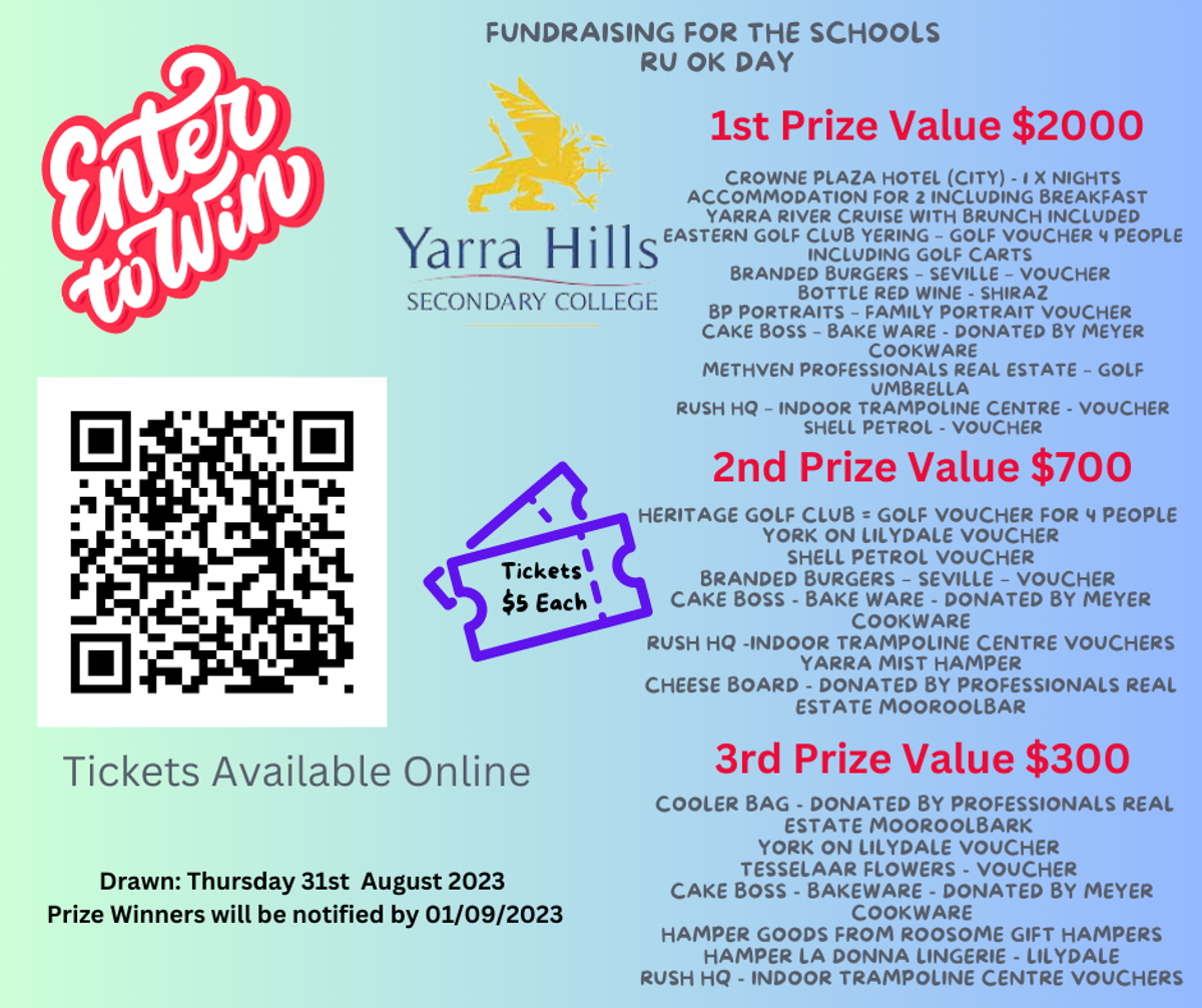 R U Ok Day Fundraising Raffle