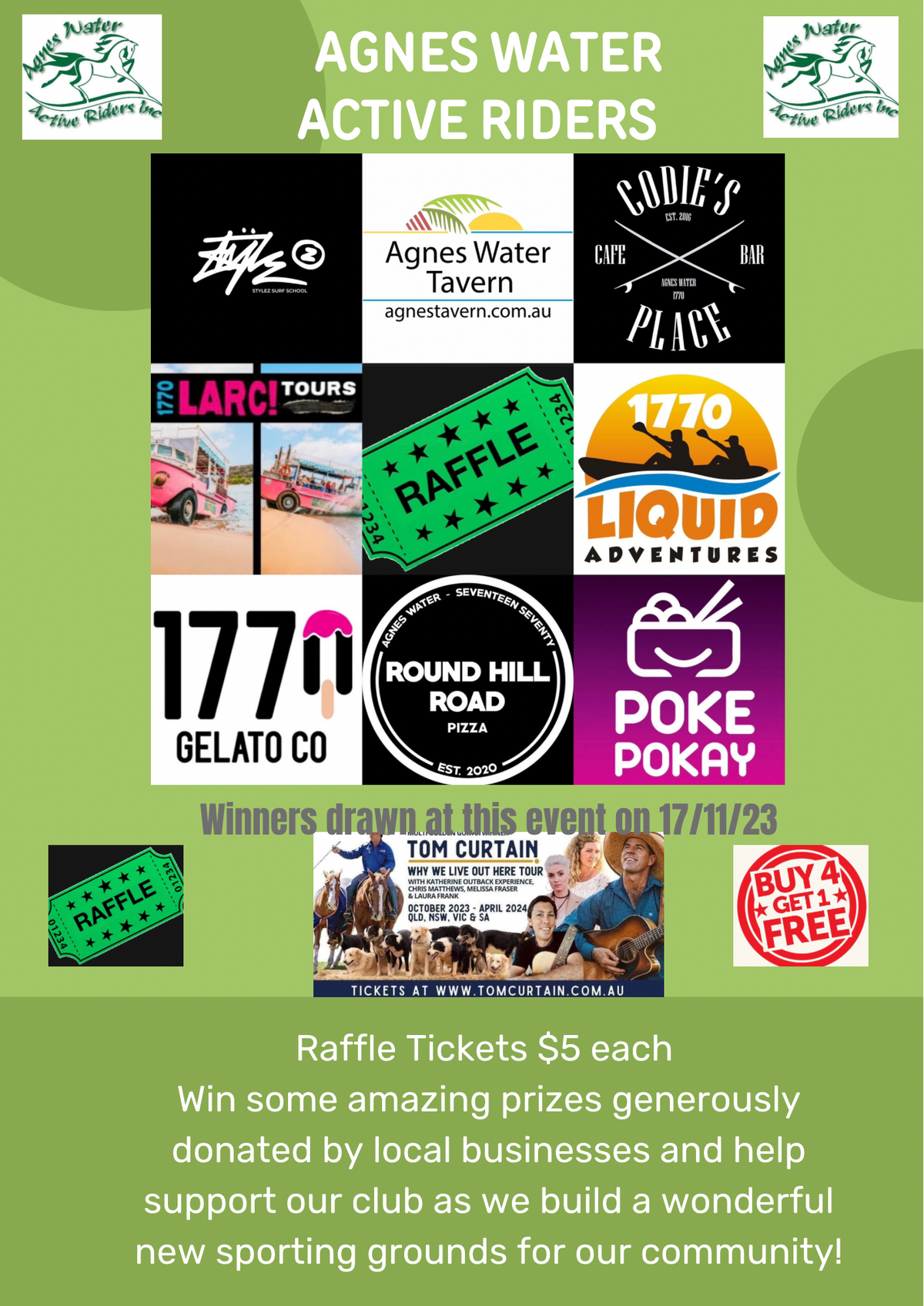 Agnes Water Active Riders Inc Multi-Draw Raffle