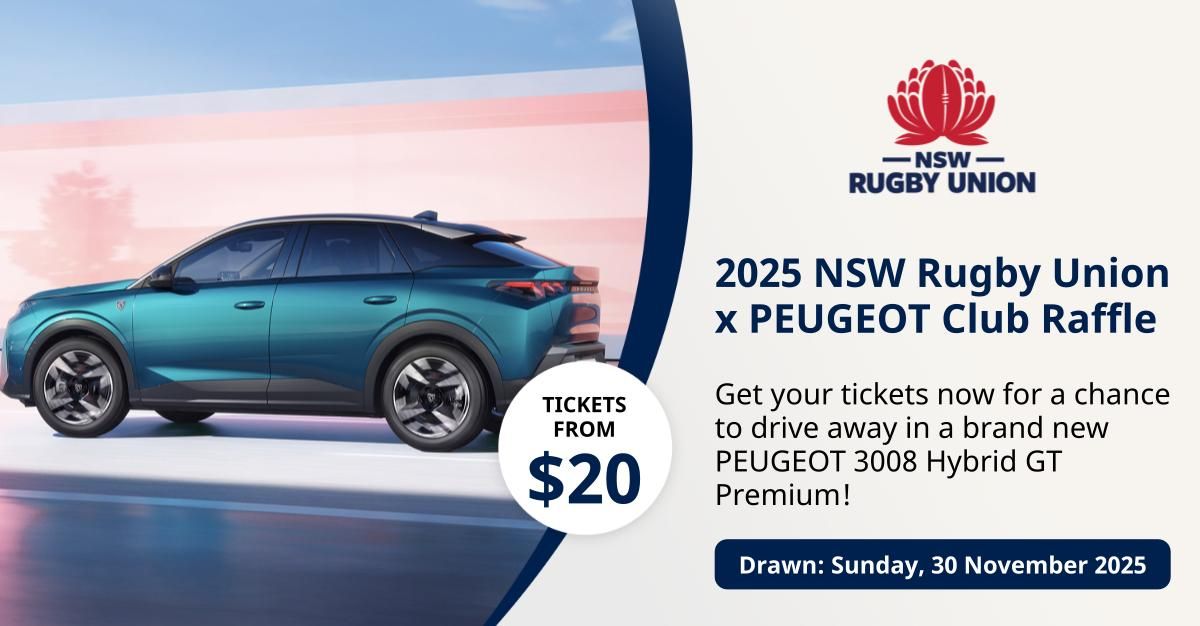 2025 NSW Rugby Union x PEUGEOT Club Raffle