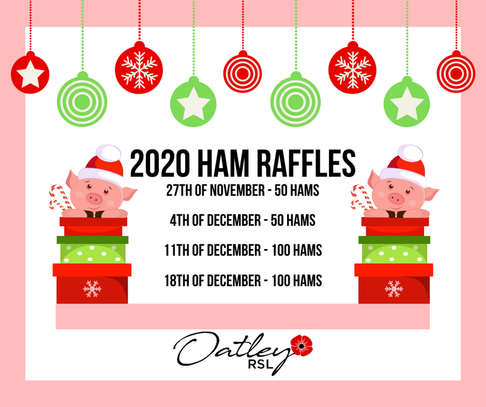 Mega Friday Night Ham Raffle - 50 Hams
