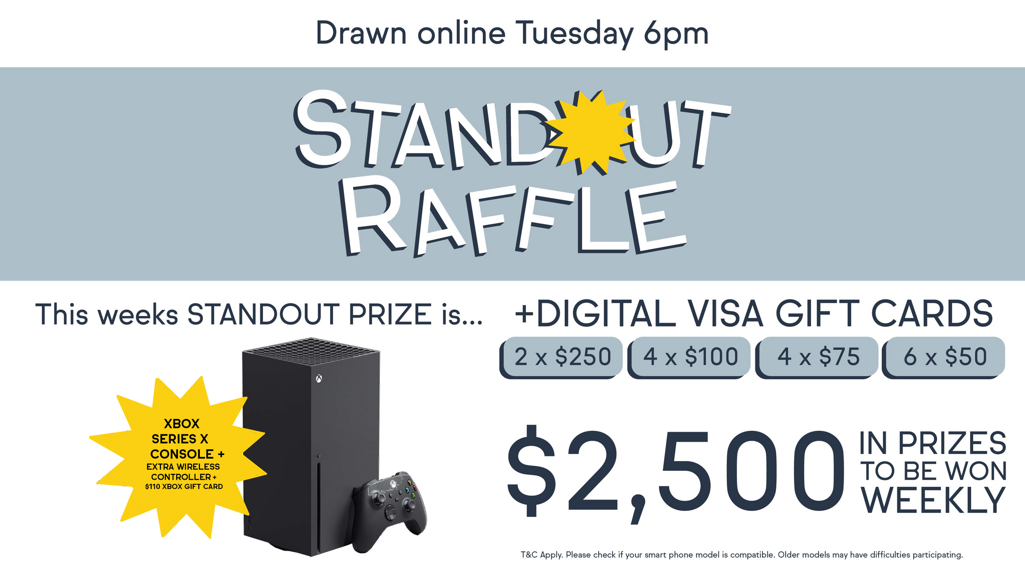 Standout Raffle: Xbox Series X Bundle + $1500 in Digital Visa Cards ...