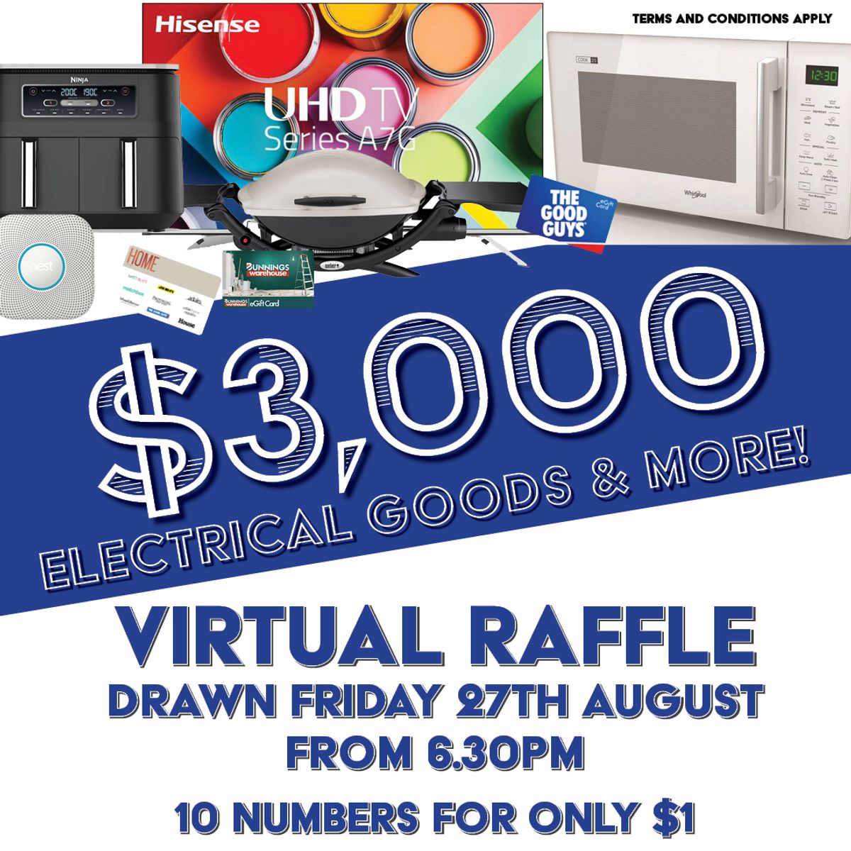 $3,000 Electrical & More Virtual Raffle