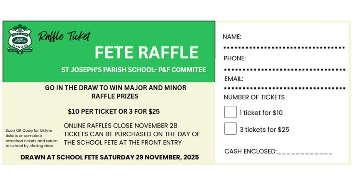 St Joseph's School Fete 2025- Raffle