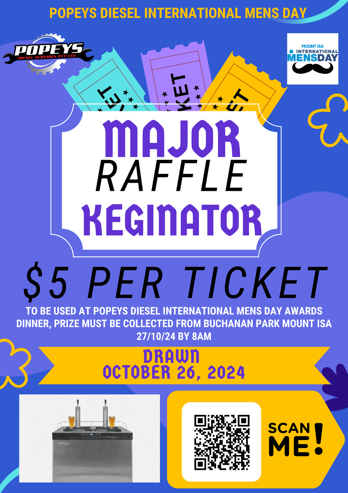 2024 Popeys Diesel International Men's Day Major Raffle