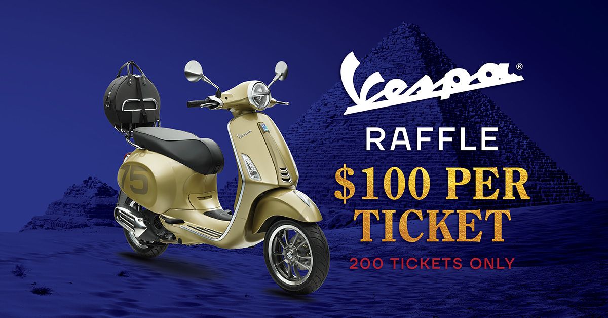 My Room 'Golden Nile' Gala Ball and Charity Auction - VESPA RAFFLE