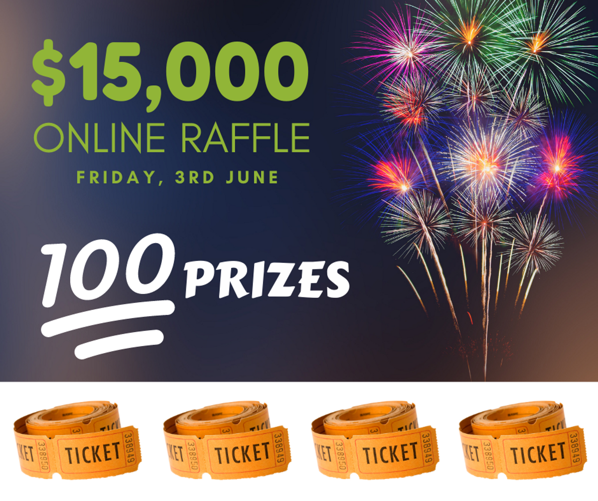 NEW 100 Prize Raffle $15,000 - Friday night