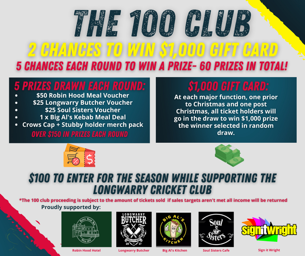 Longwarry Cricket Club 100 Club