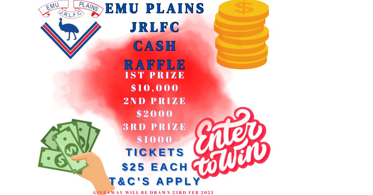 13k Giveaway Emu Plains JRLFC