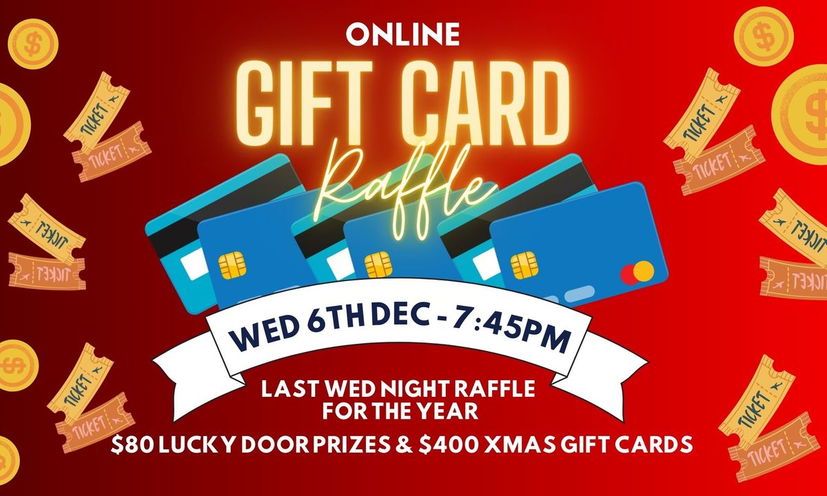 Wednesday Night END OF YEAR RAFFLE 06/12/23