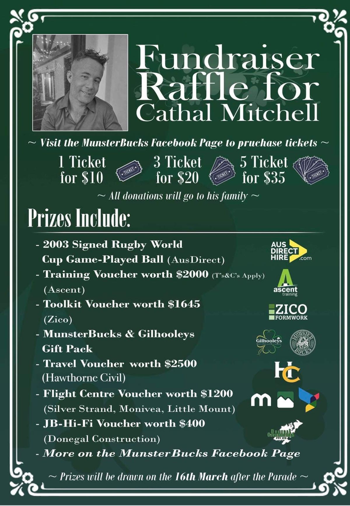 Fundraiser Raffle for Cathal Mitchell