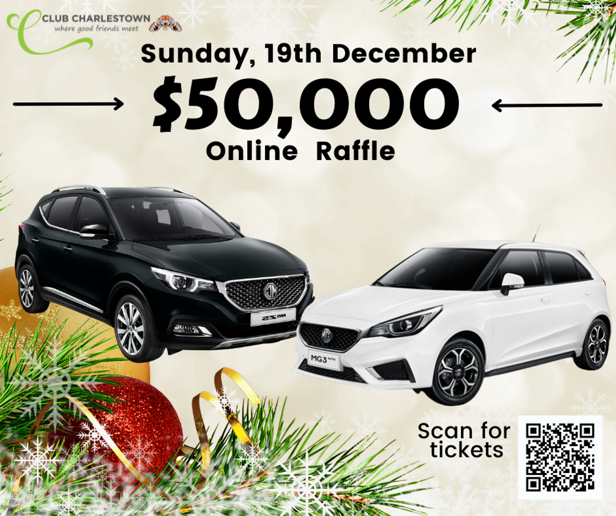 $50,000 Christmas Raffle - 2 MG Cars To Be Won