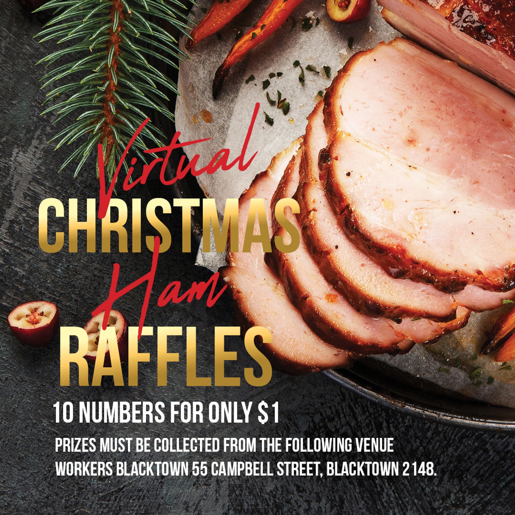 $2,000 Virtual Ham Raffle - Prizes must be collected